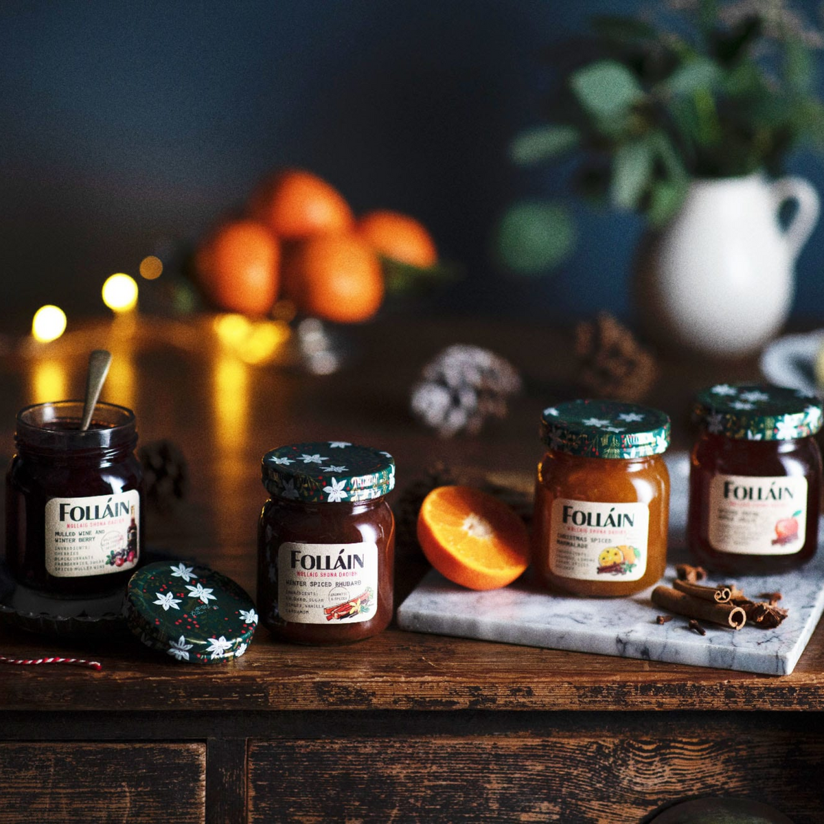 Folláin Traditional Recipe Winter Spiced Rhubarb Jam 9 x 350g – mahalo
