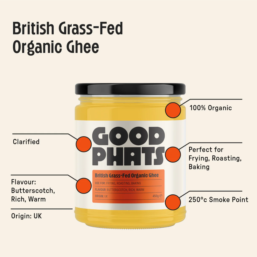 Organic British Grass-Fed Ghee 6 x 450g – mahalo
